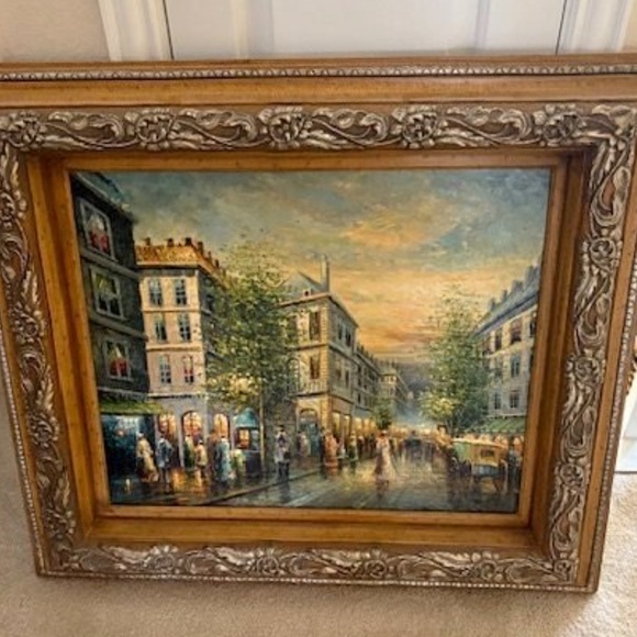 Art | Painting Lin Han Parisian Street Scene Certificate Of ...